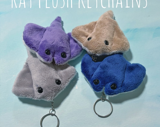 Ray Plush Keychains - Etsy