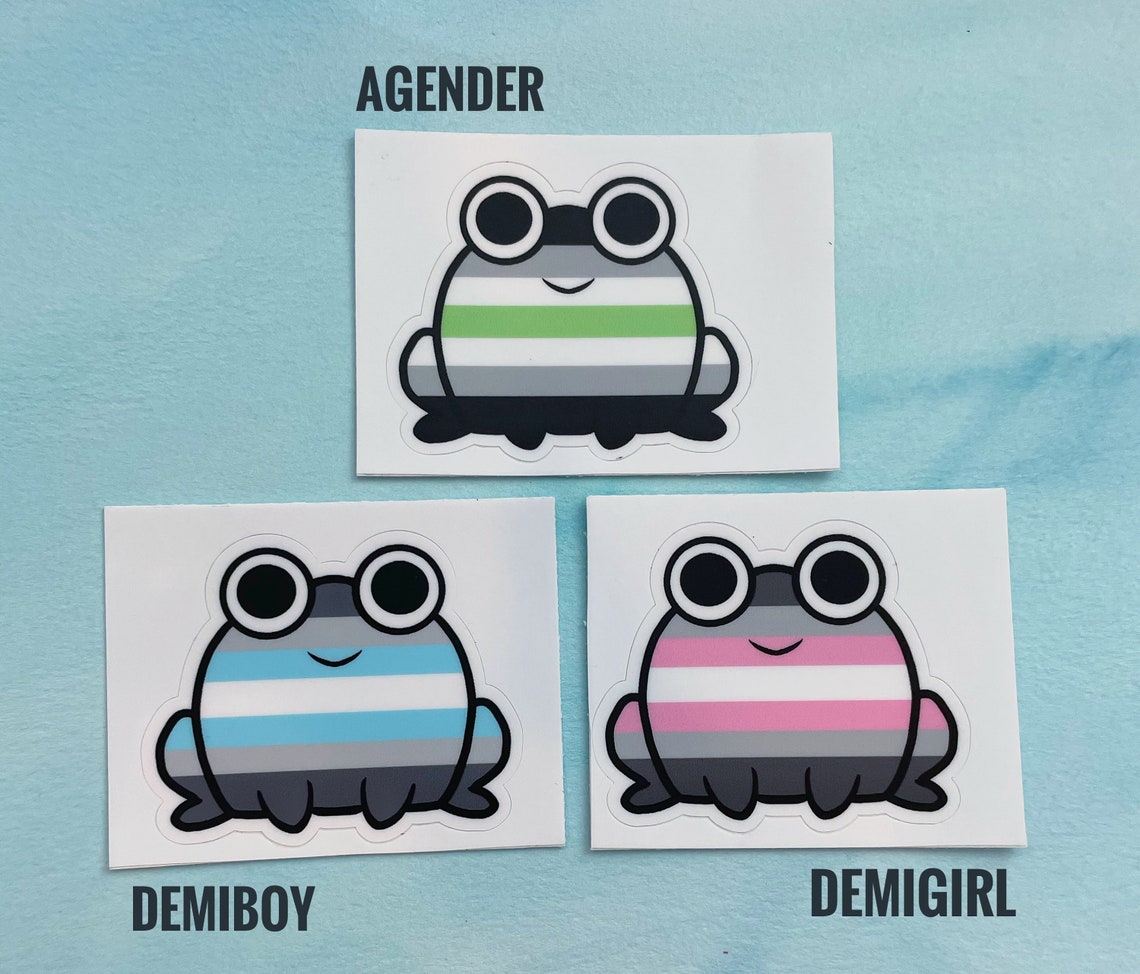 LGBTQ Pride Flag Frog Stickers | Etsy