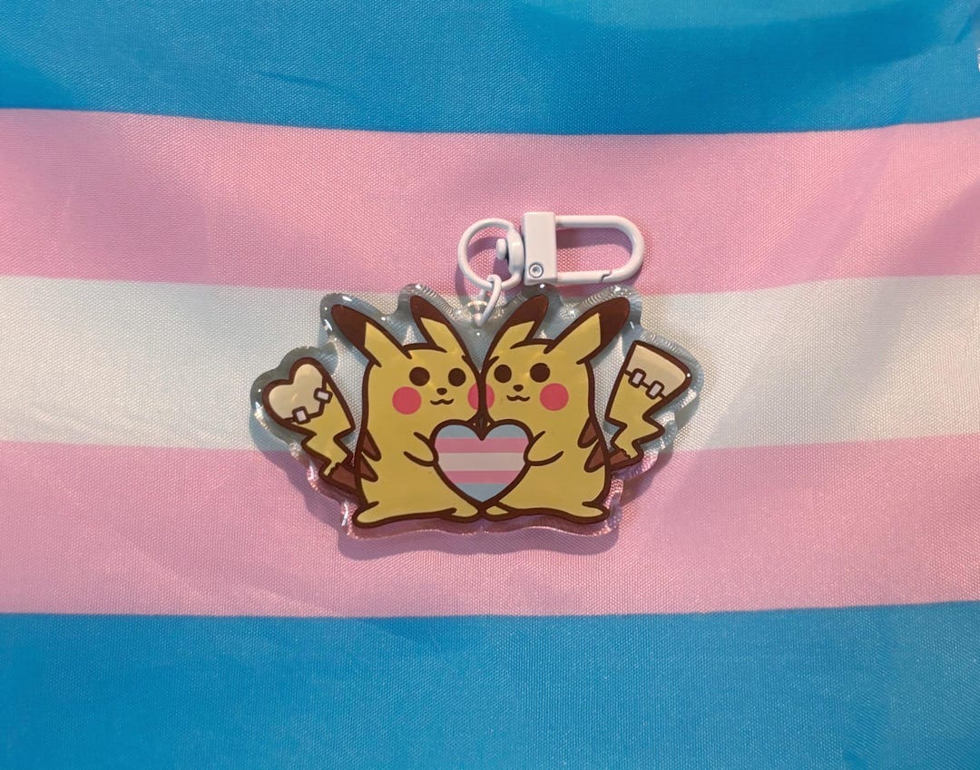 NEW Trans Pikachu Keychain - Etsy
