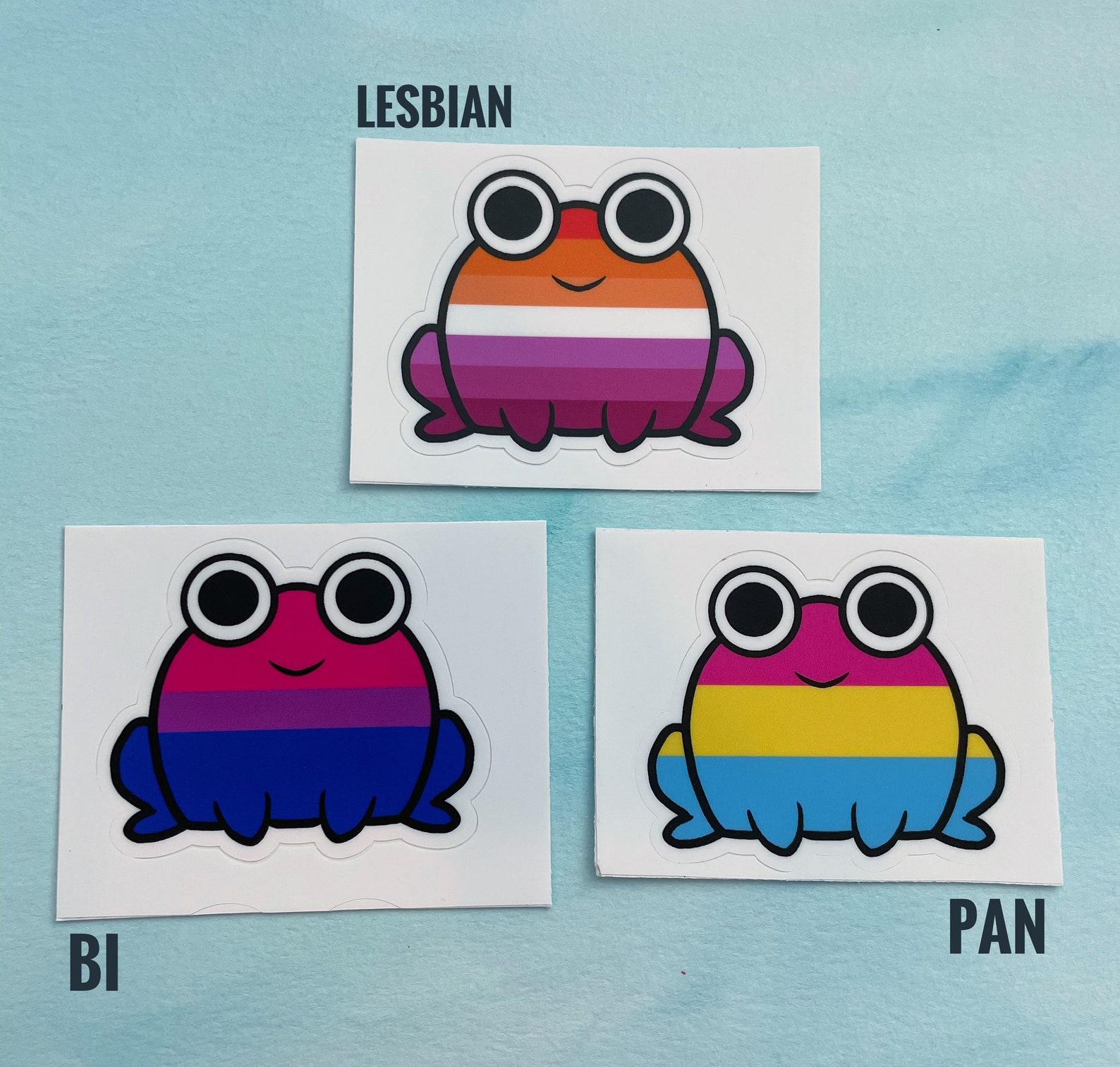 LGBTQ Pride Flag Frog Stickers - Etsy UK