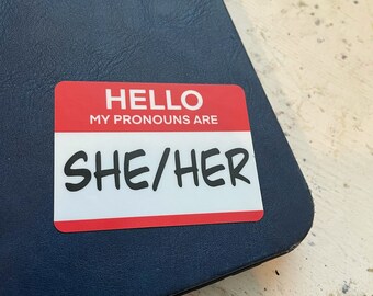 Pronoun Tag - Etsy