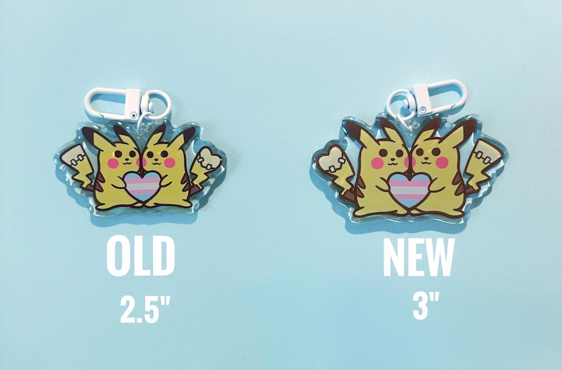 NEW Trans Pikachu Keychain - Etsy