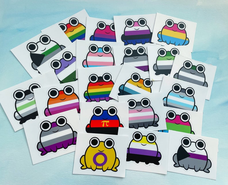 LGBTQ Pride Flag Frog Stickers - Etsy Australia