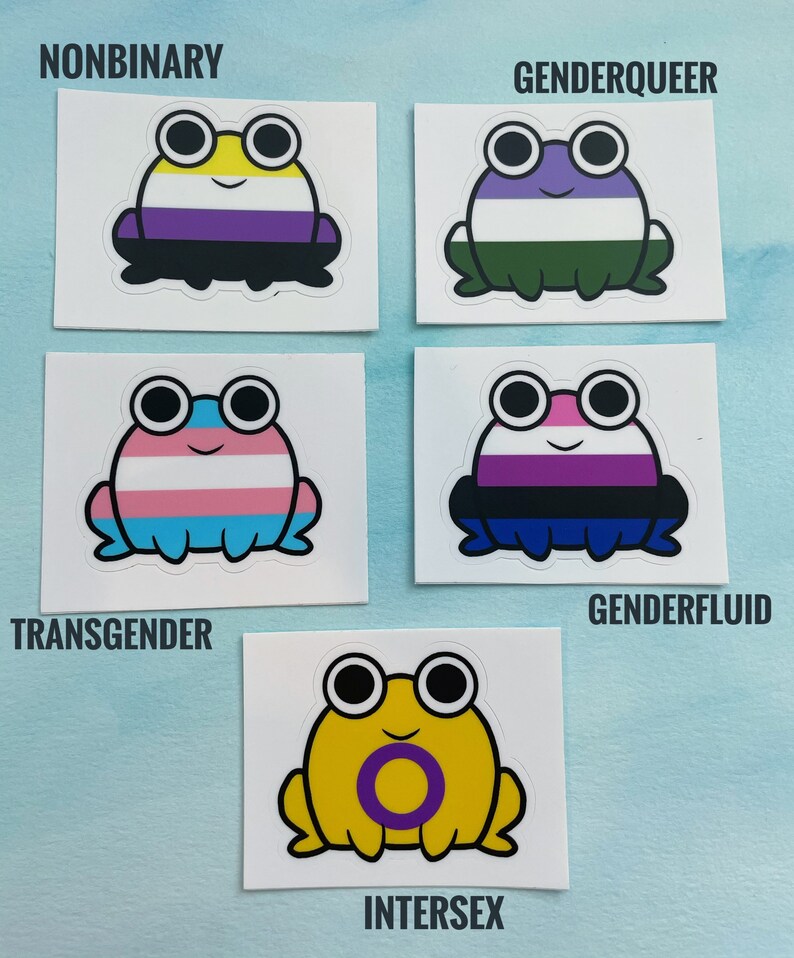 LGBTQ Pride Flag Frog Stickers - Etsy