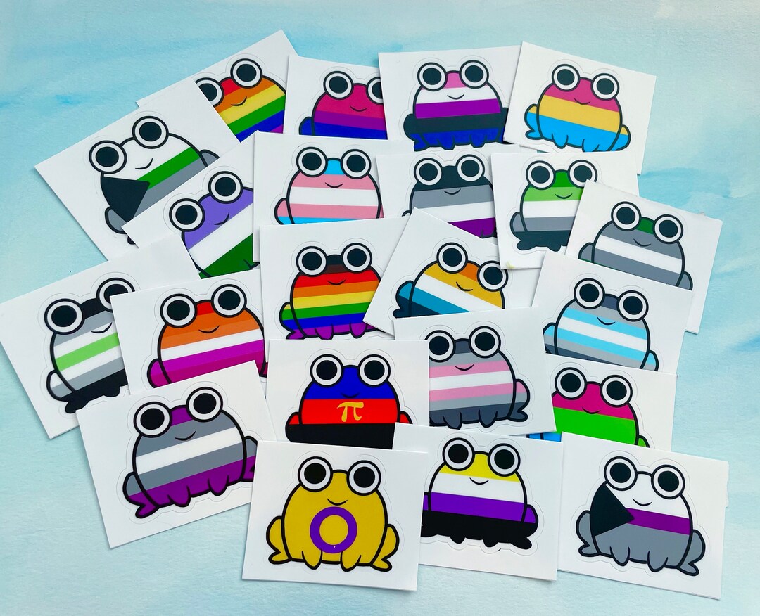 LGBTQ+ Pride Flag Frog Stickers - Etsy