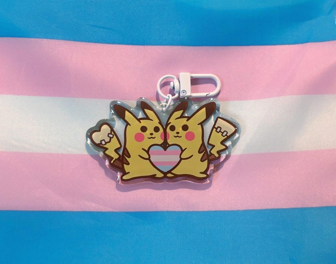 NEW Trans Pikachu Keychain - Etsy