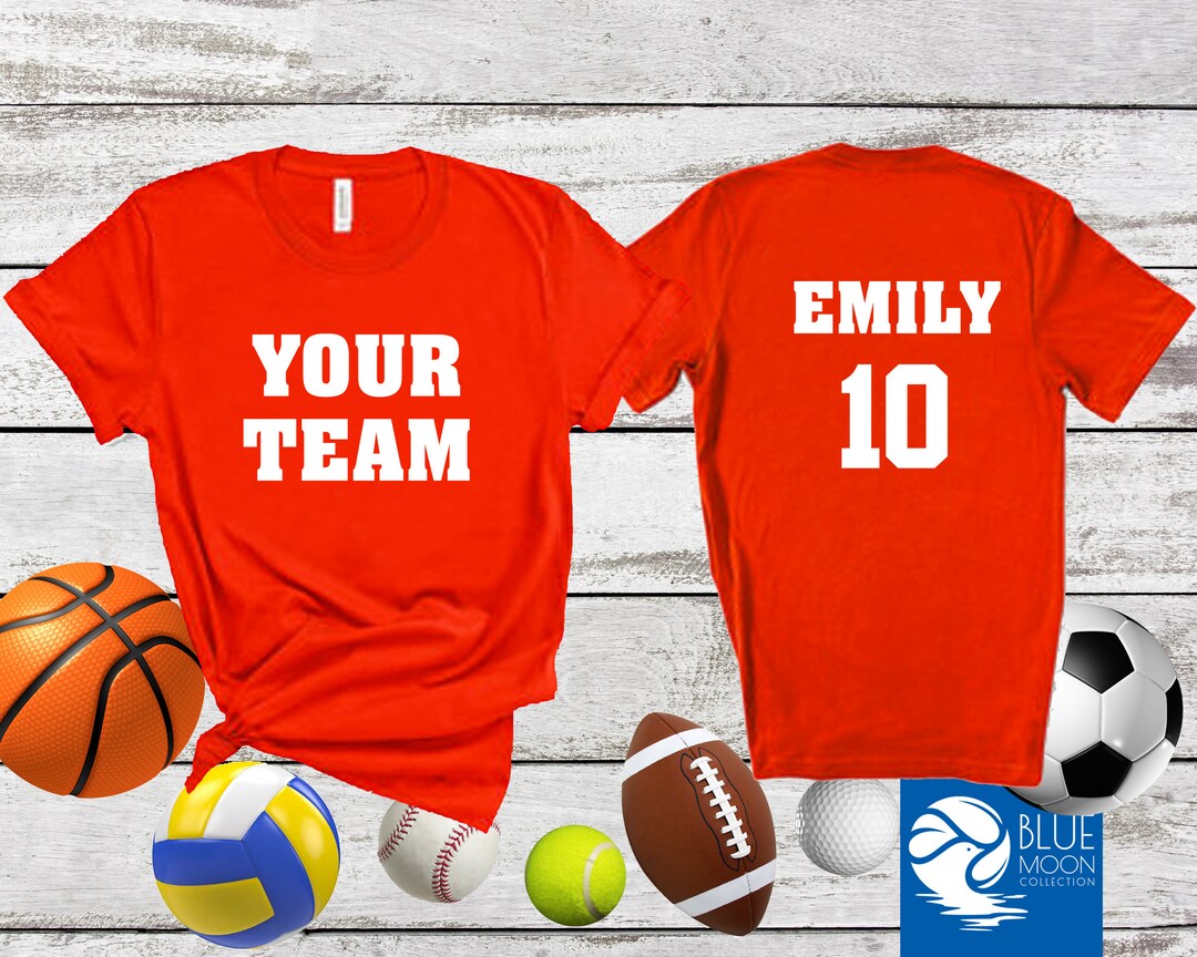 Customized Sports T-shirts, Your Team & Your Name, Your Own Shirt ...