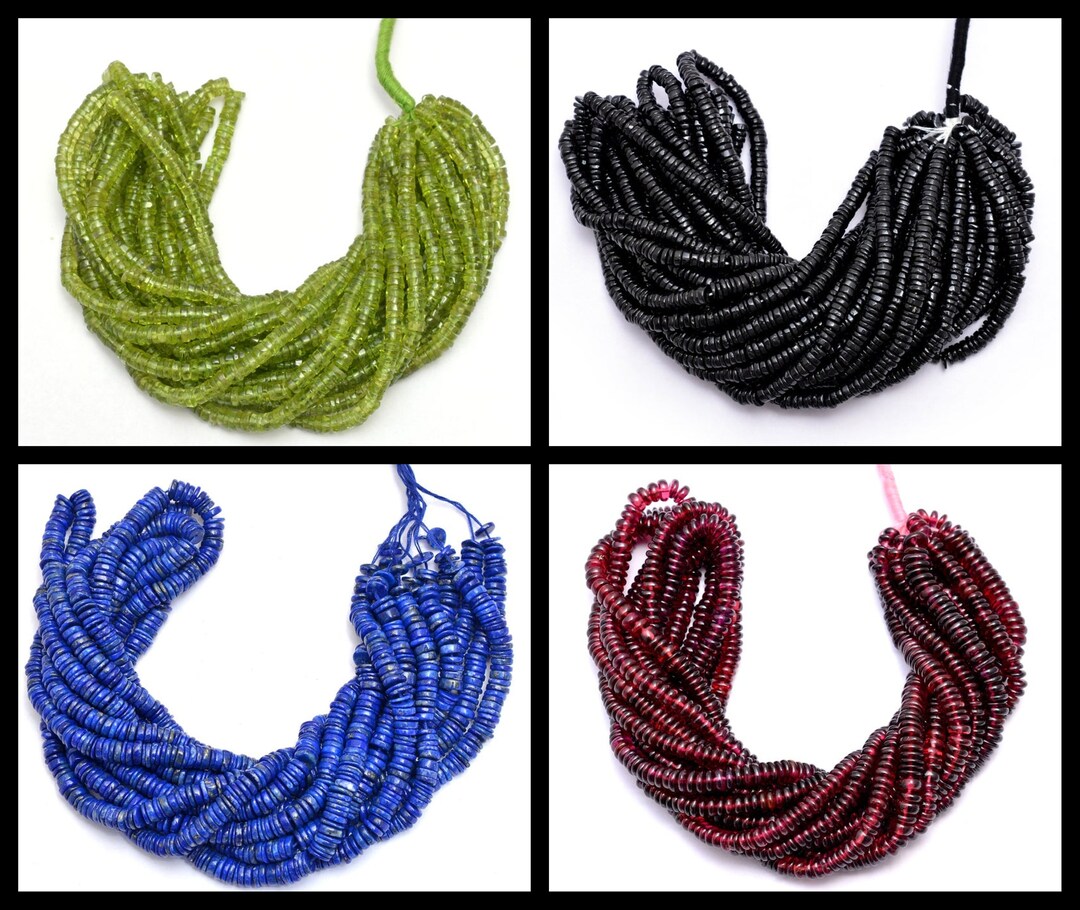 Natural Smooth Heishi Tire Shape Gemstone Beads,smooth Tire Beads ...