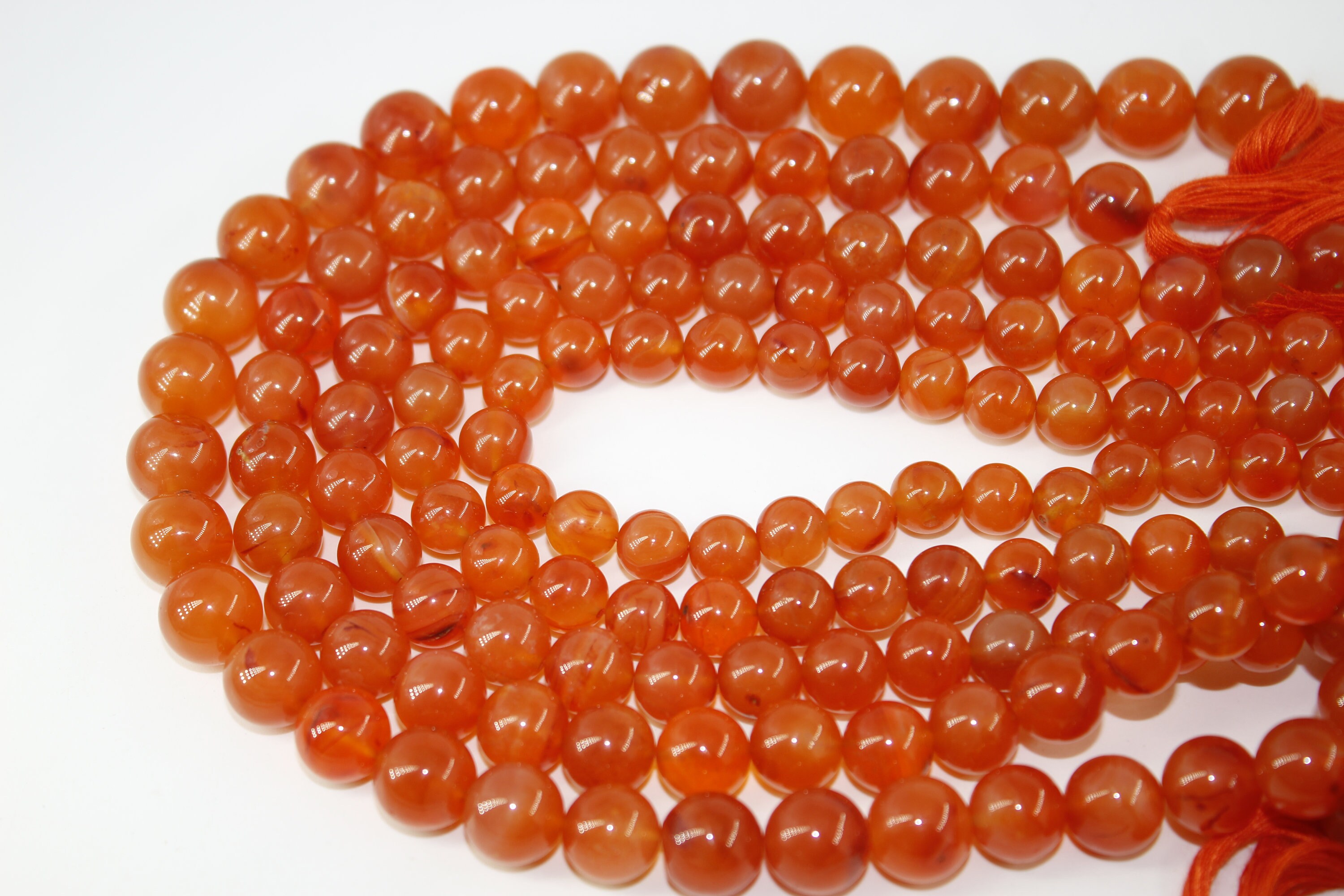 Orange Carnelian Smooth Round Beads Natural Carnelian Round Beads 8-9 ...