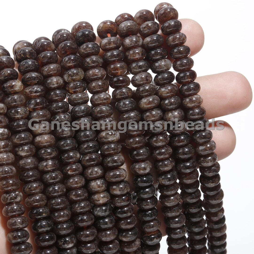 Indochinite Quartz Smooth Rondelle Beads, Andalusite Briolettes Beads ...