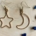 Star and Moon Wire Earrings - Etsy