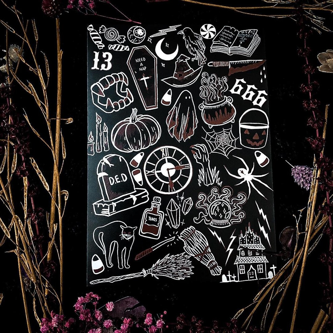 Witch Flash Sheet Print | Tarot Card | Art Print | Tarot Prints ...
