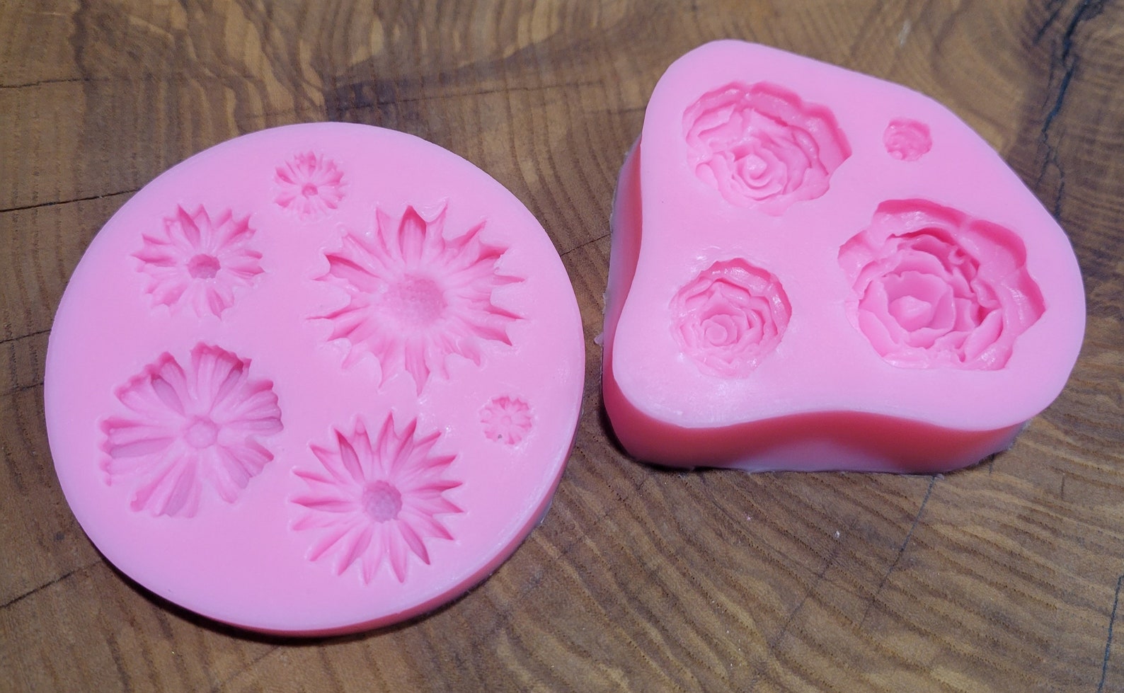 Rose and Daisy Flower Mold Set Small Decorations - Etsy Canada