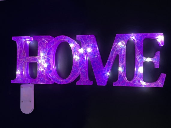 Letrero led para el hogar // Light Up Home Sign // Decoración - Etsy España