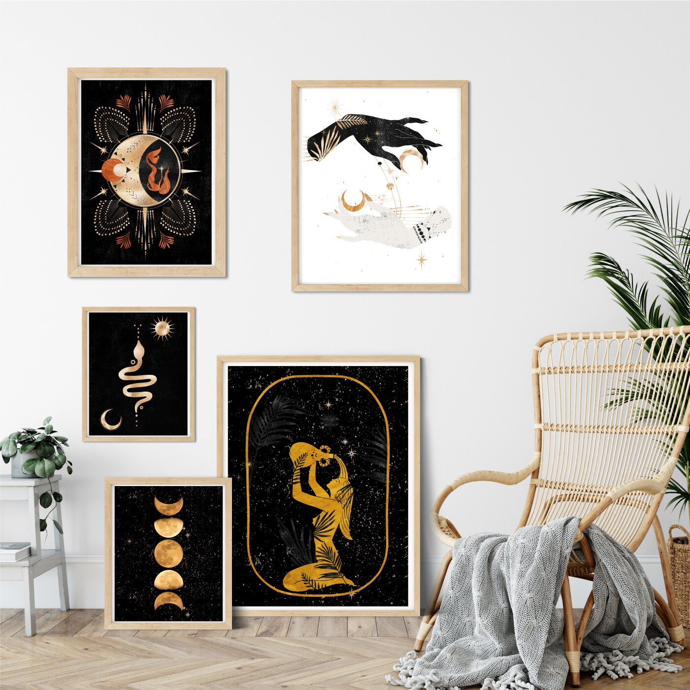 Witchy Gallery Wall Art Prints, Set of 5 (digital Download) - Etsy