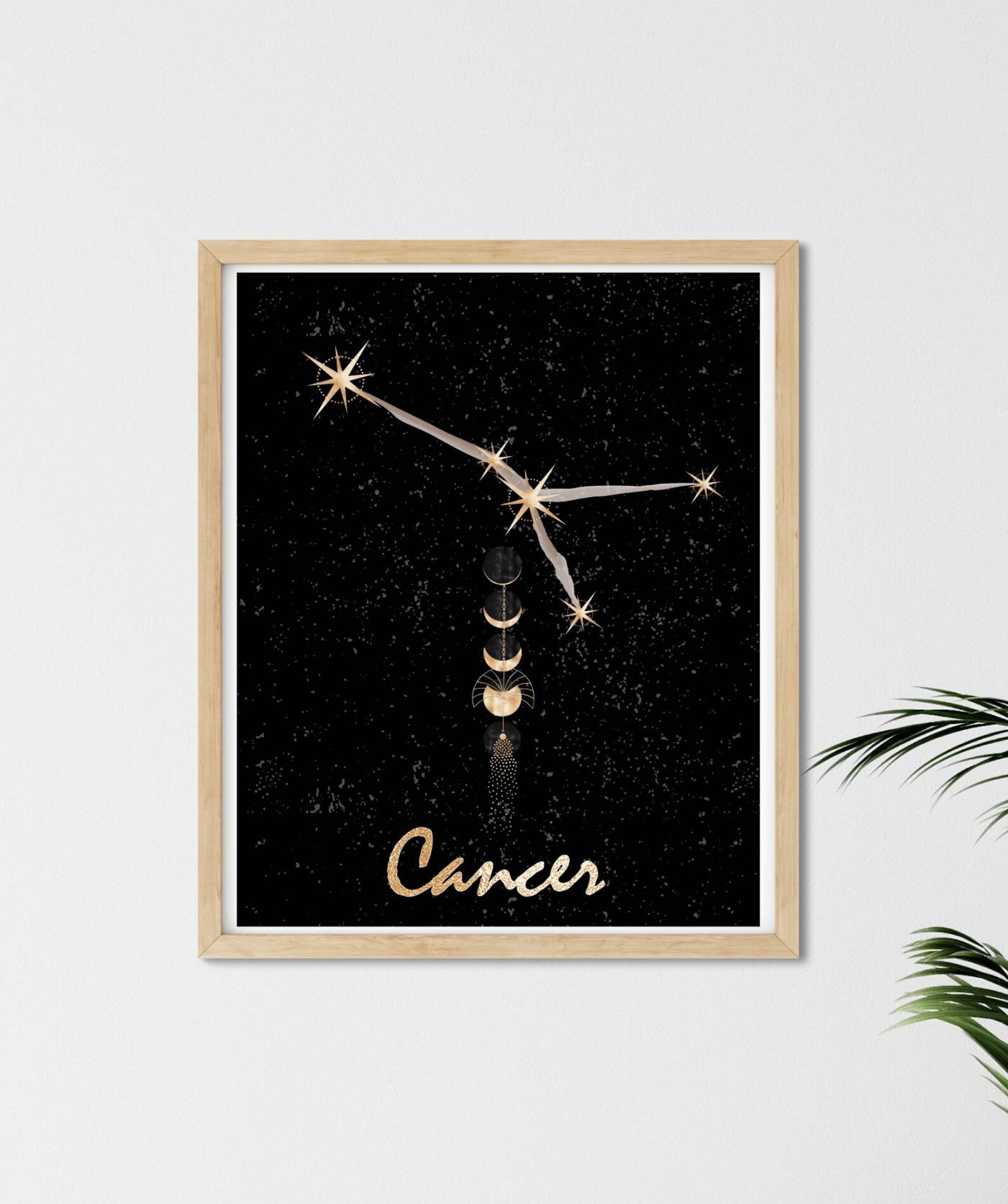 Cancer Star Sign Wall Art Zodiac Astrology Prints June July Birthday ...