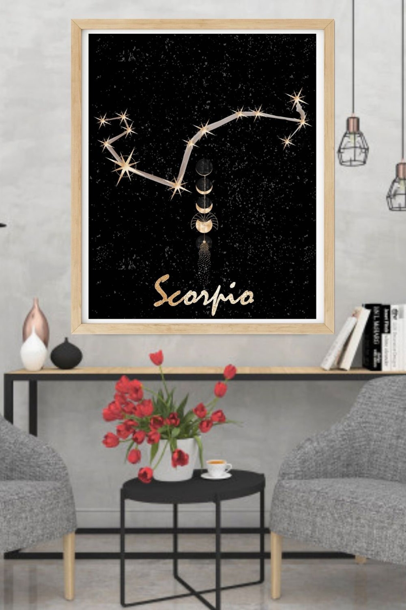 Scorpio Star Sign Wall Art Zodiac Astrology Prints October November ...