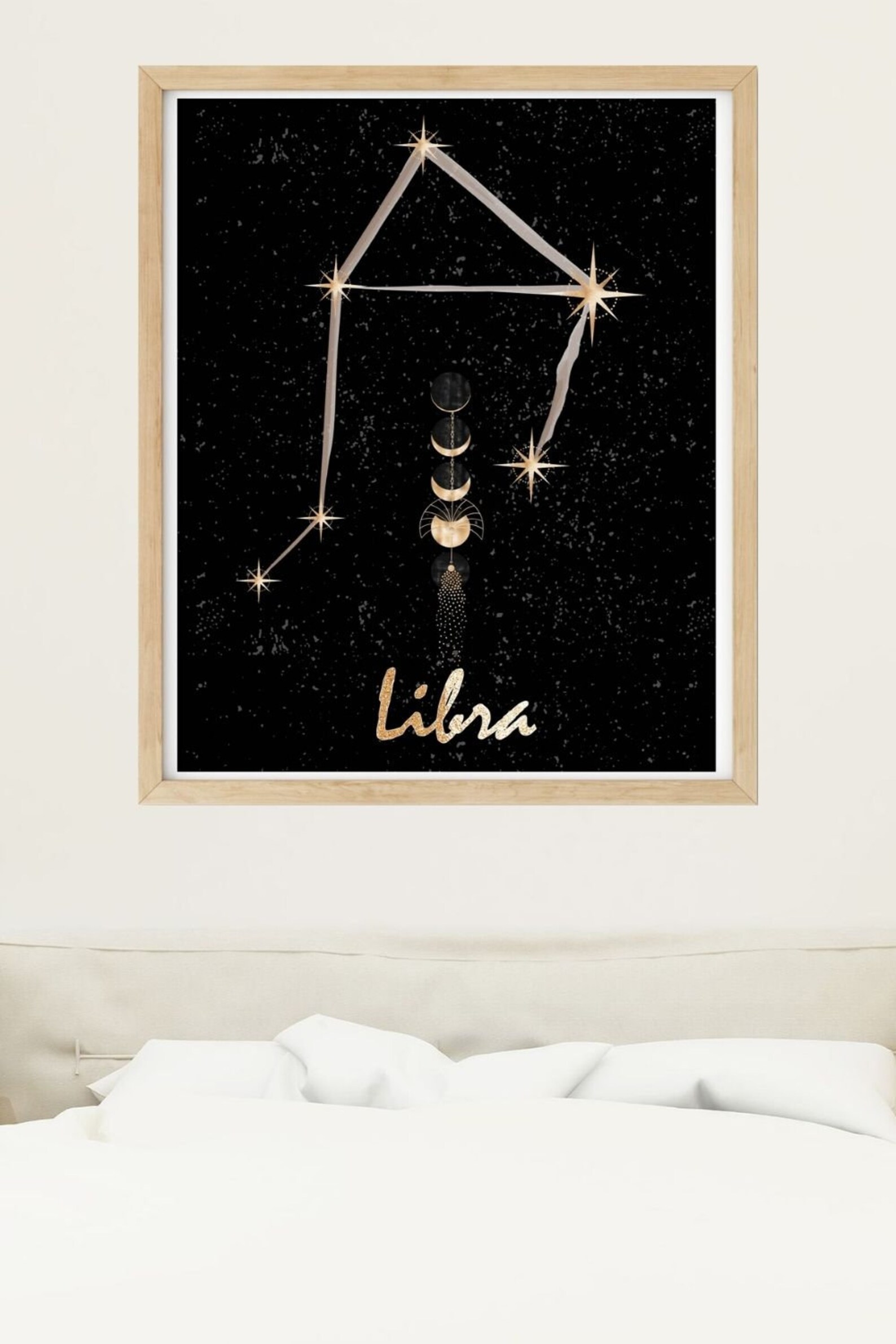 Libra Star Sign Wall Art Zodiac Astrology Prints September October ...