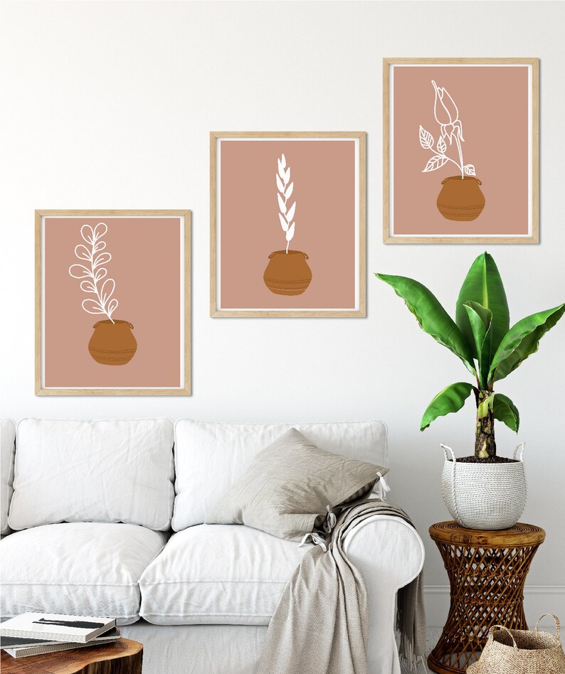 Botanical Line Art Printable Plant Poster Art Garden Lover - Etsy