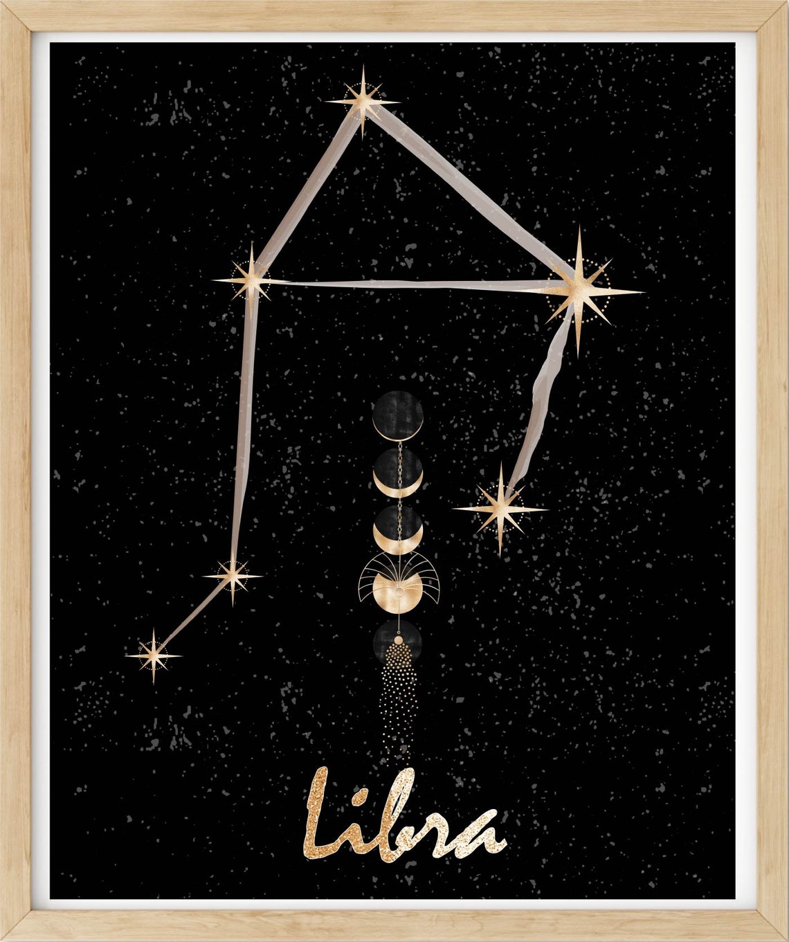 Libra Star Sign Wall Art Zodiac Astrology Prints September - Etsy