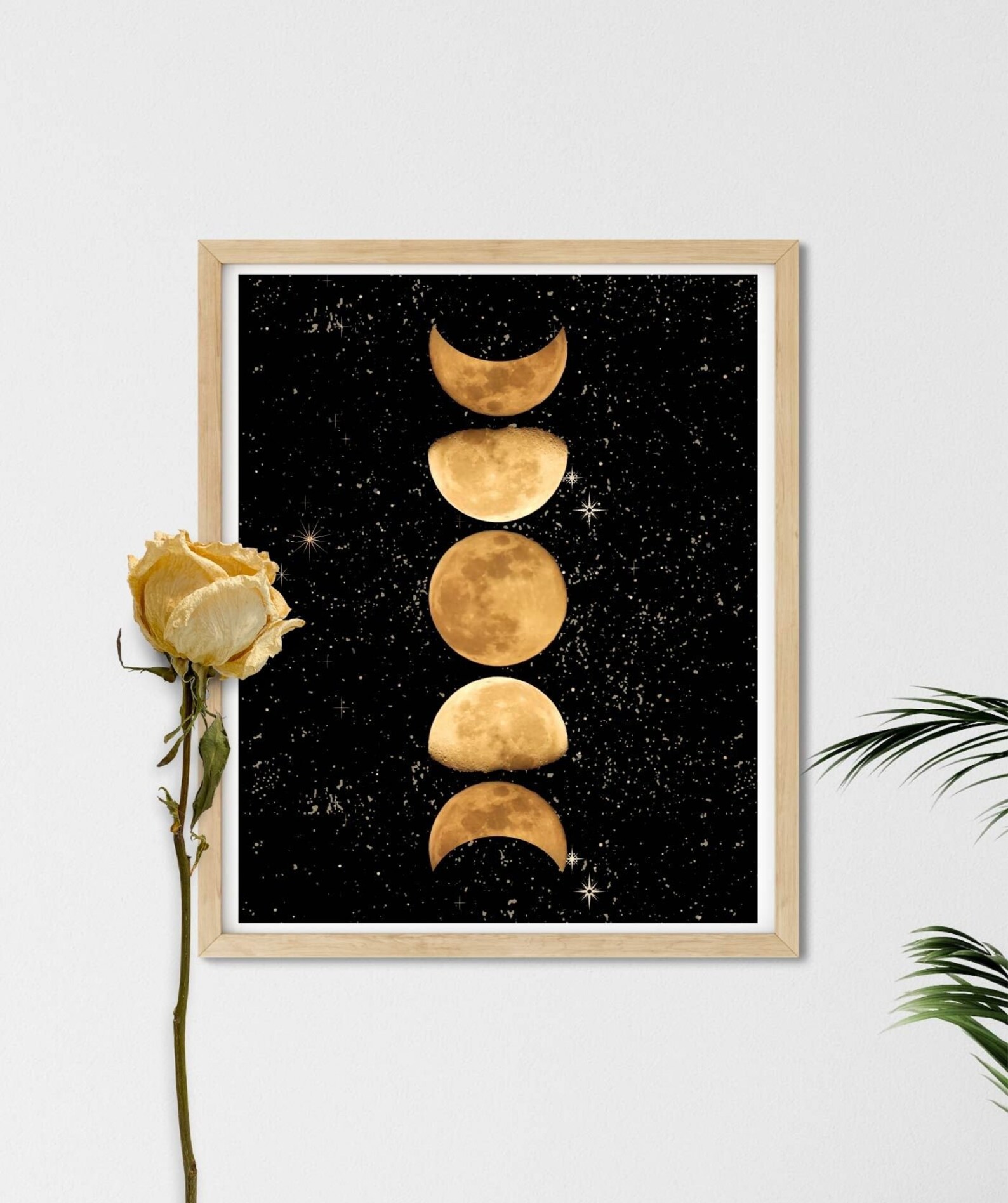Lunar Phases of the Moon Cycle Wall Art Poster Print Pictures of Moon ...