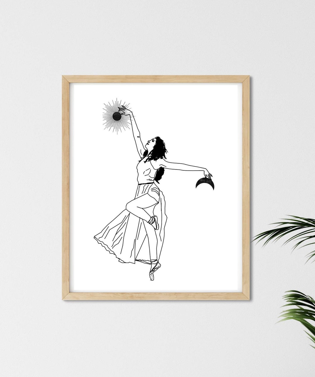 Dancing Girl Print | Woman Line Art | Woman Outline | Line Drawing ...