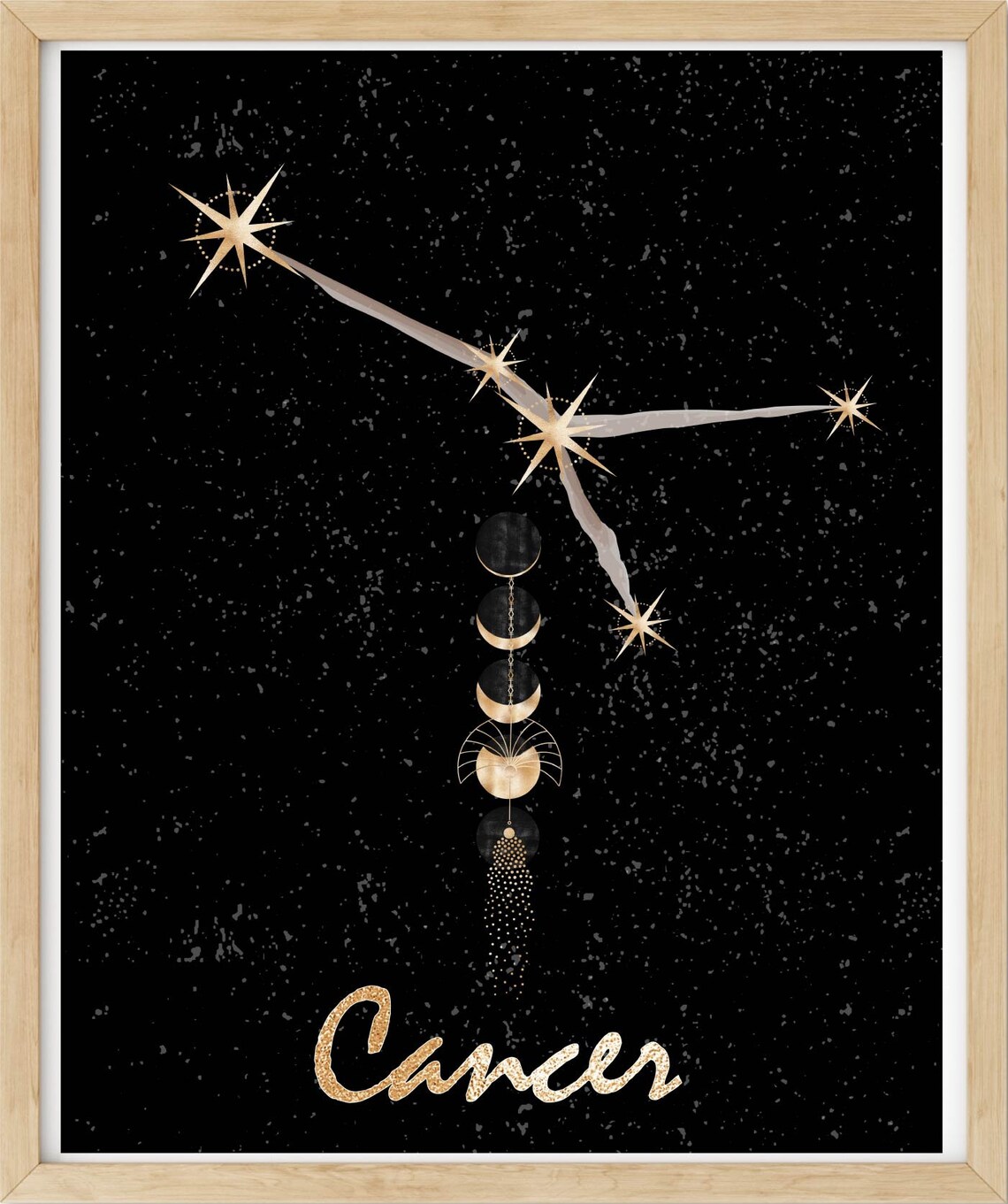 Cancer Star Sign Wall Art Zodiac Astrology Prints June July Birthday ...