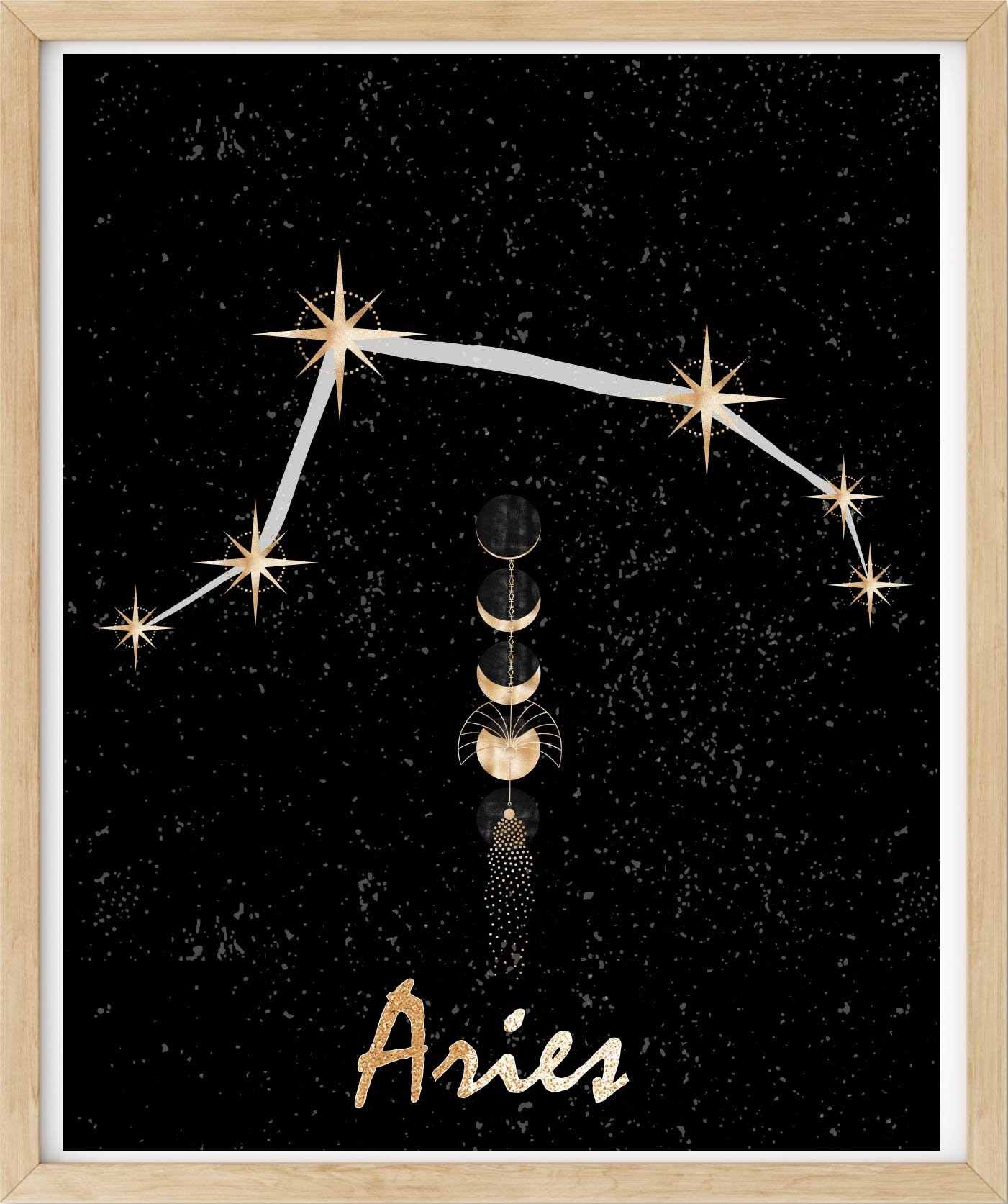 Aries Star Sign Print, Zodiac Astrology Art (digital Download) - Etsy