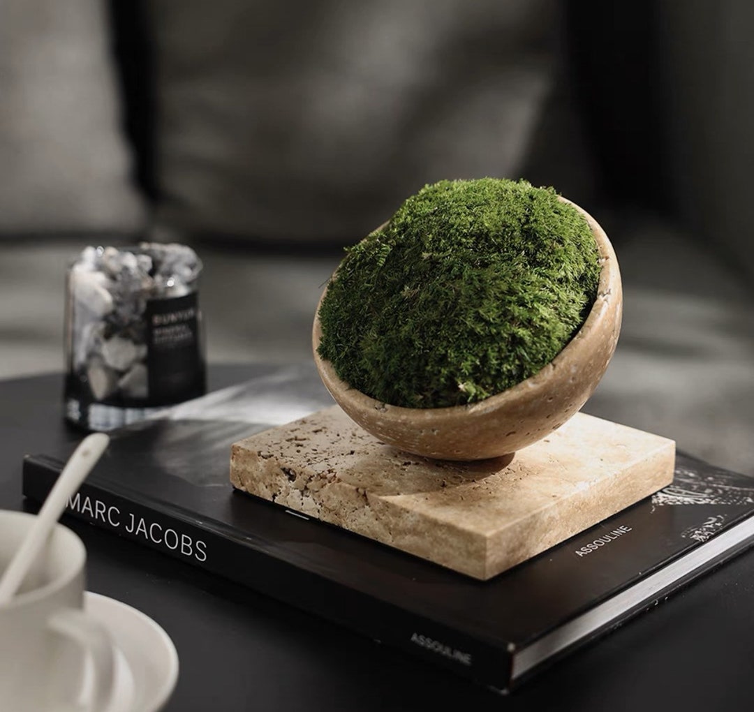 VICKY YAO Faux Moss - Exclusive Special Travertine Stone Unique Faux ...