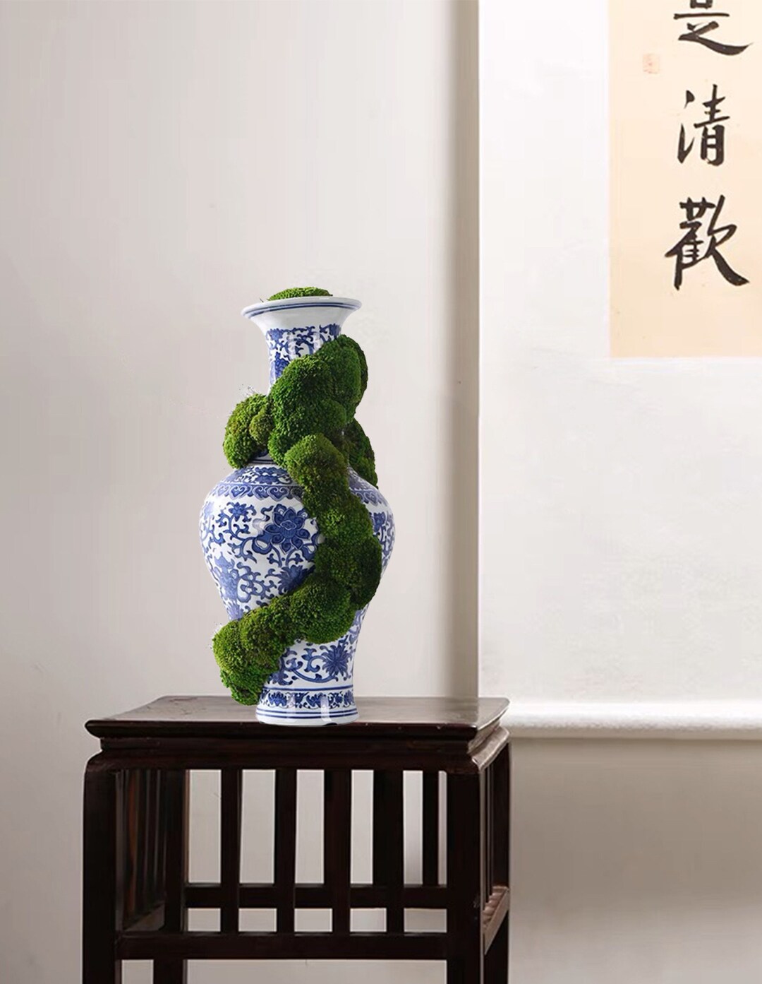 VICKY YAO Moss Art Exclusive Design Chinese Porcelain Damaged Style ...