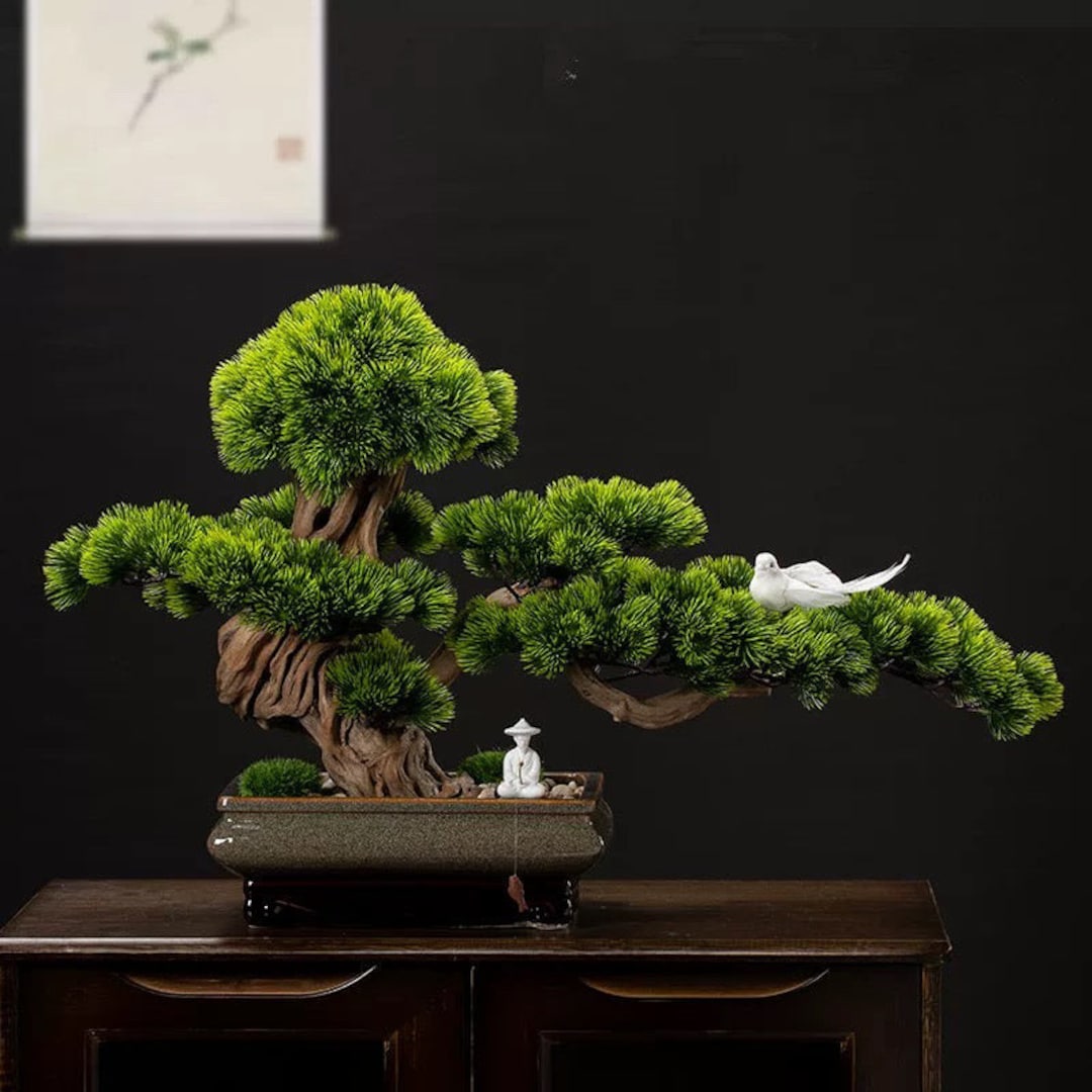 VICKY YAO Faux Bonsai Exclusive Design Handmade Artificial Bonsai Tree ...