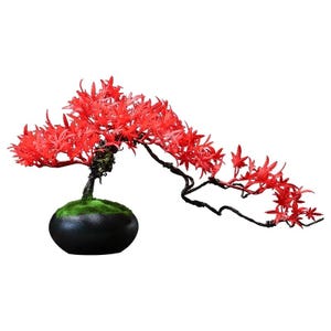 VICKY YAO Design Aesthetic - Handmade Red Artificial Maple Leaf in ...