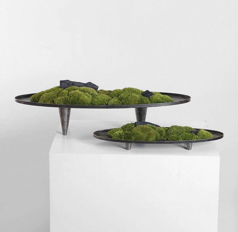 VICKY YAO - Modern Zen Moss Centerpiece | Elevated Tabletop Landscape ...
