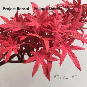 VICKY YAO Design Aesthetic - Handmade Red Artificial Maple Leaf in ...