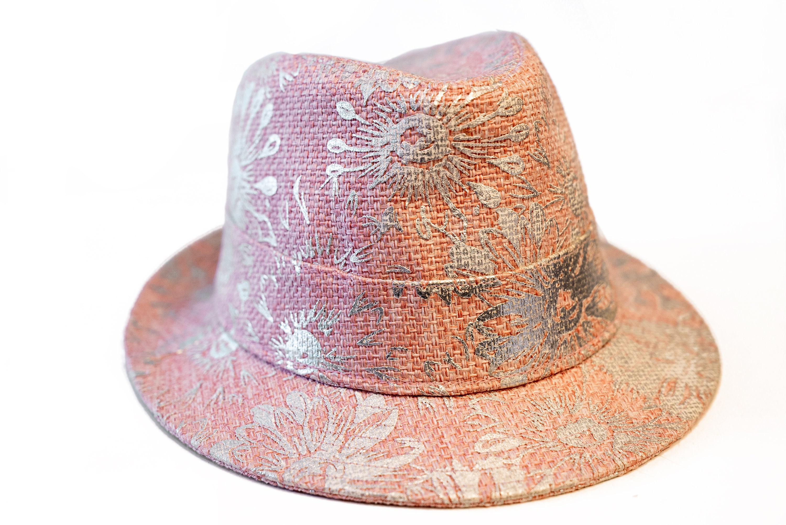 Rose Fedora Dick Tracy Style UNIQUE Pink Silver Women's - Etsy UK