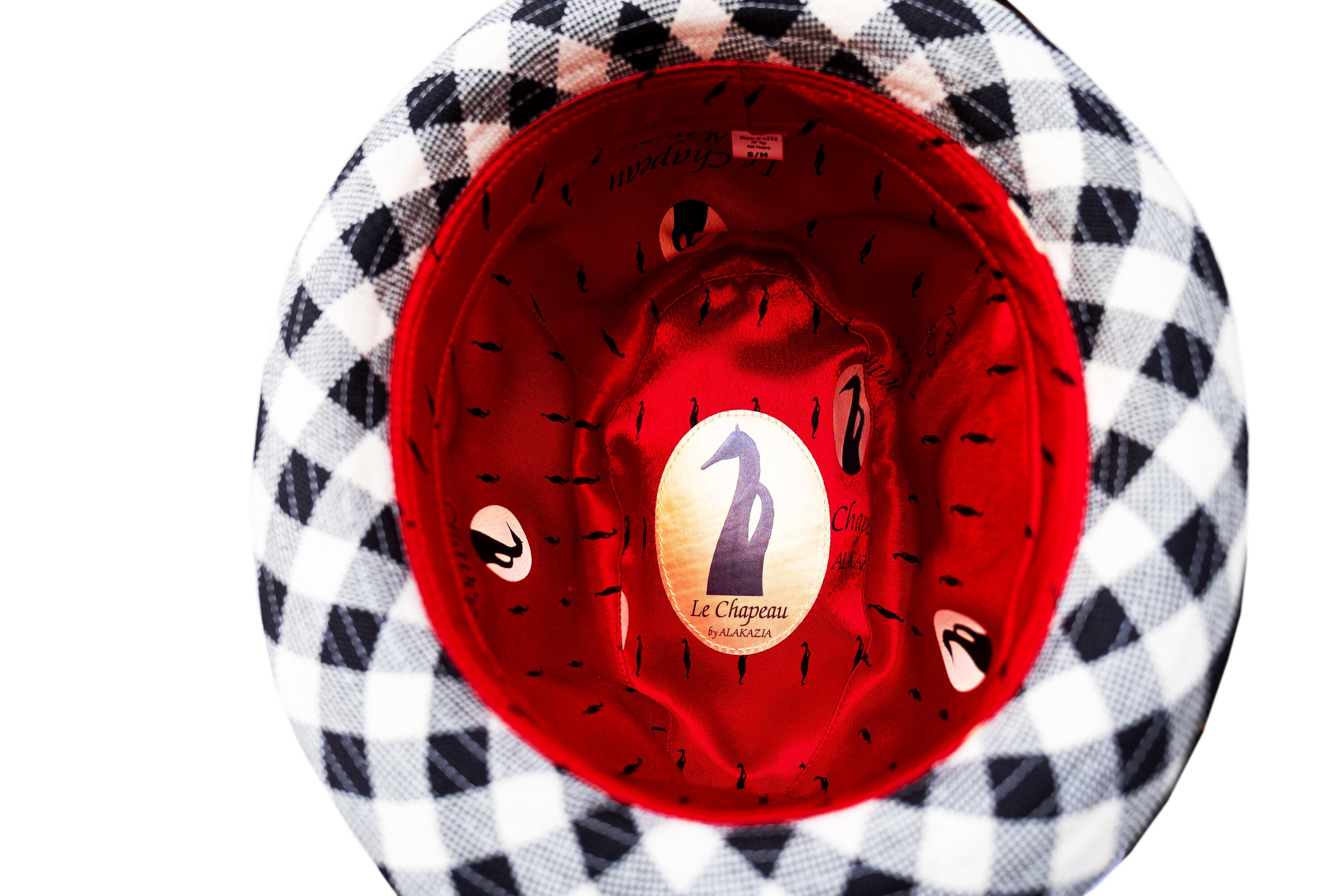 Checkers Fedora Top Hat Style Black and White Checkered Women's Unisex ...