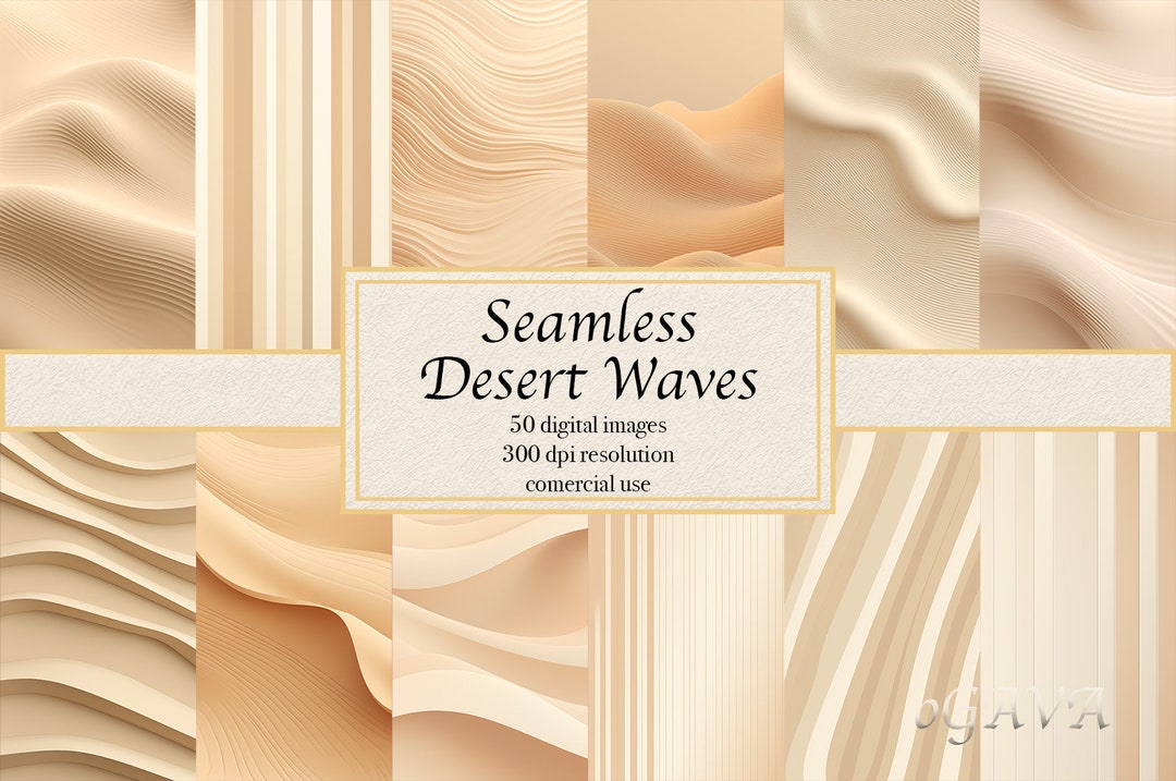 Pattern Desert Waves Textures - Seamless Desert Waves Digital Paper ...
