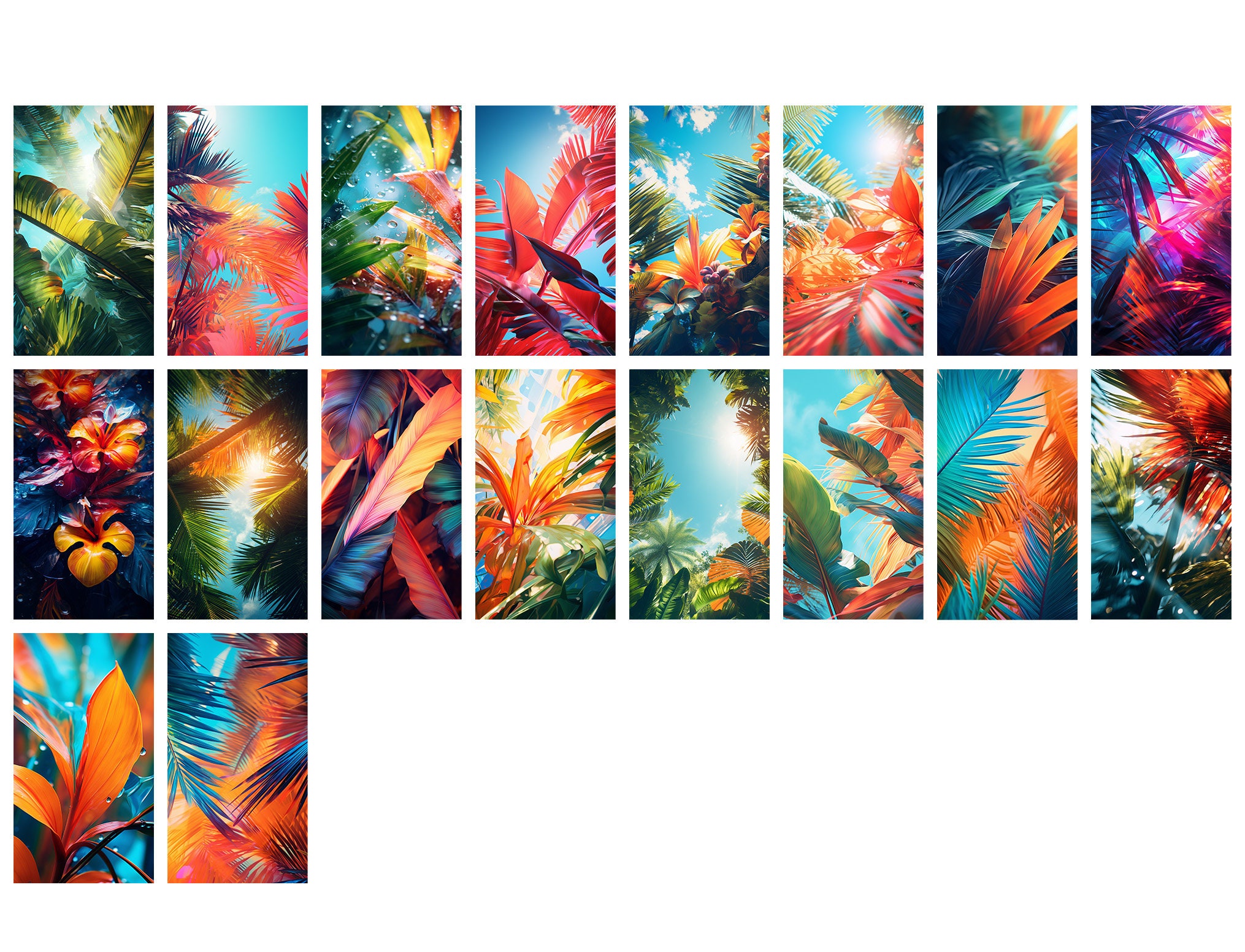 Pattern Palm Tree Textures - Seamless Palm Tree Digital Paper Textures ...