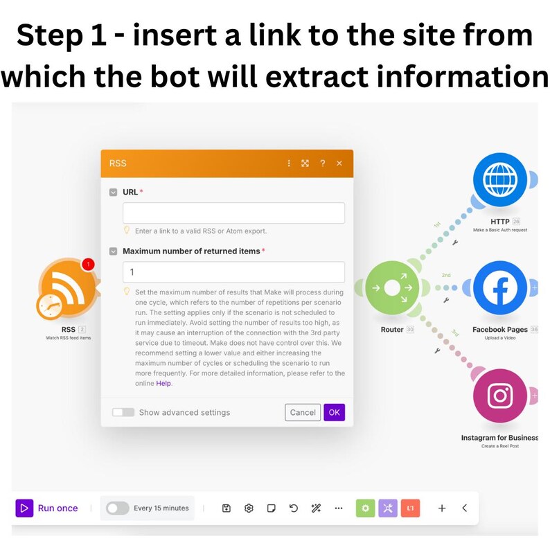 Social Media Automation Template for Make - Chatgpt Integrated Facebook ...