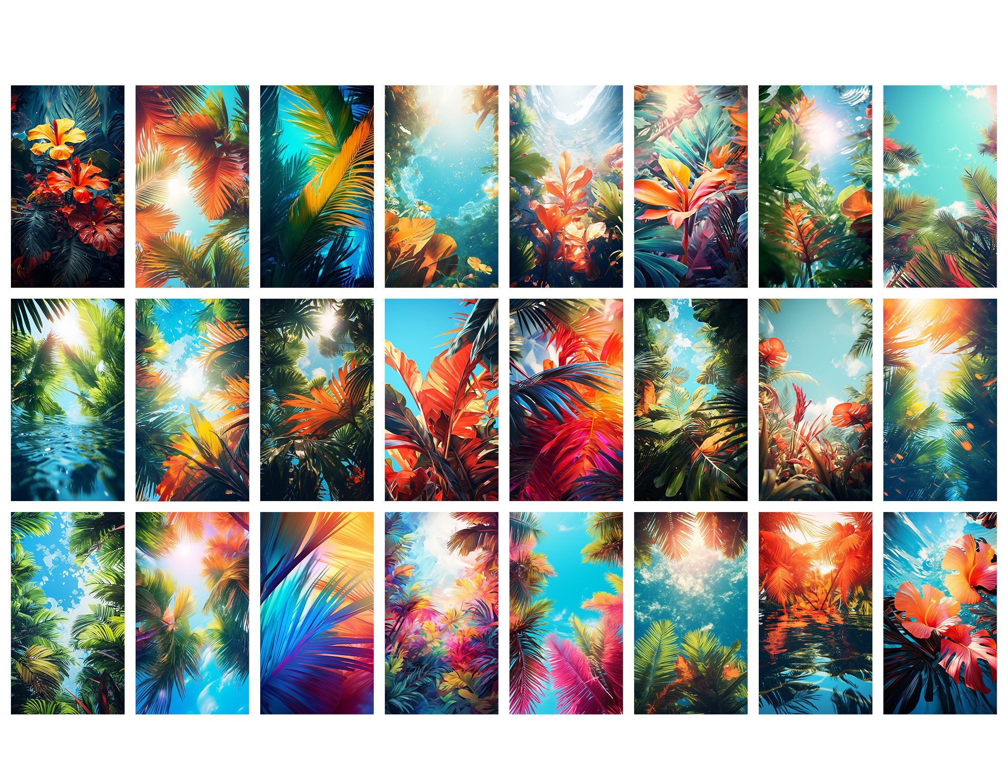 Pattern Palm Tree Textures - Seamless Palm Tree Digital Paper Textures ...