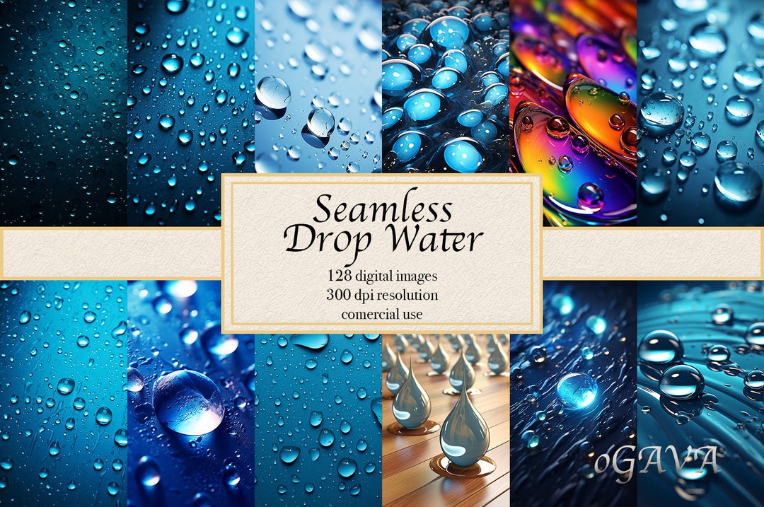 Pattern Drop Water Textures - Seamless Drop Water Digital Paper ...