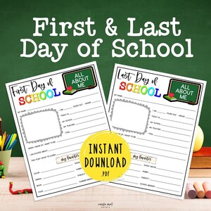 Back to School Questionnaire | First Day & Last Day of School All About ...
