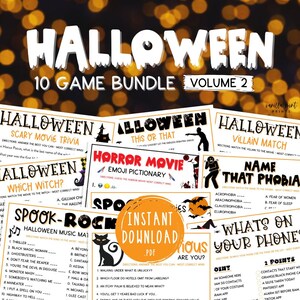 Halloween Party Games BUNDLE 10 Halloween Printable Games VOLUME 2 ...