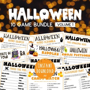 Halloween Party Games BUNDLE 10 Halloween Printable Games VOLUME 1 ...