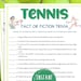 Tennis Trivia Game | Printable Tennis Themed Party Game | Games for ...