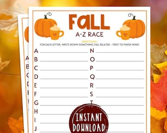 Pizza A-Z Race. Pizza Party Game. Slumber Party Game. Instant - Etsy