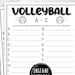 Volleyball A to Z Word Puzzle Game | Printable Volleyball Team Party ...