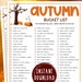 Fall Bucket List Game | Printable Autumn Party Game | Fall Time ...