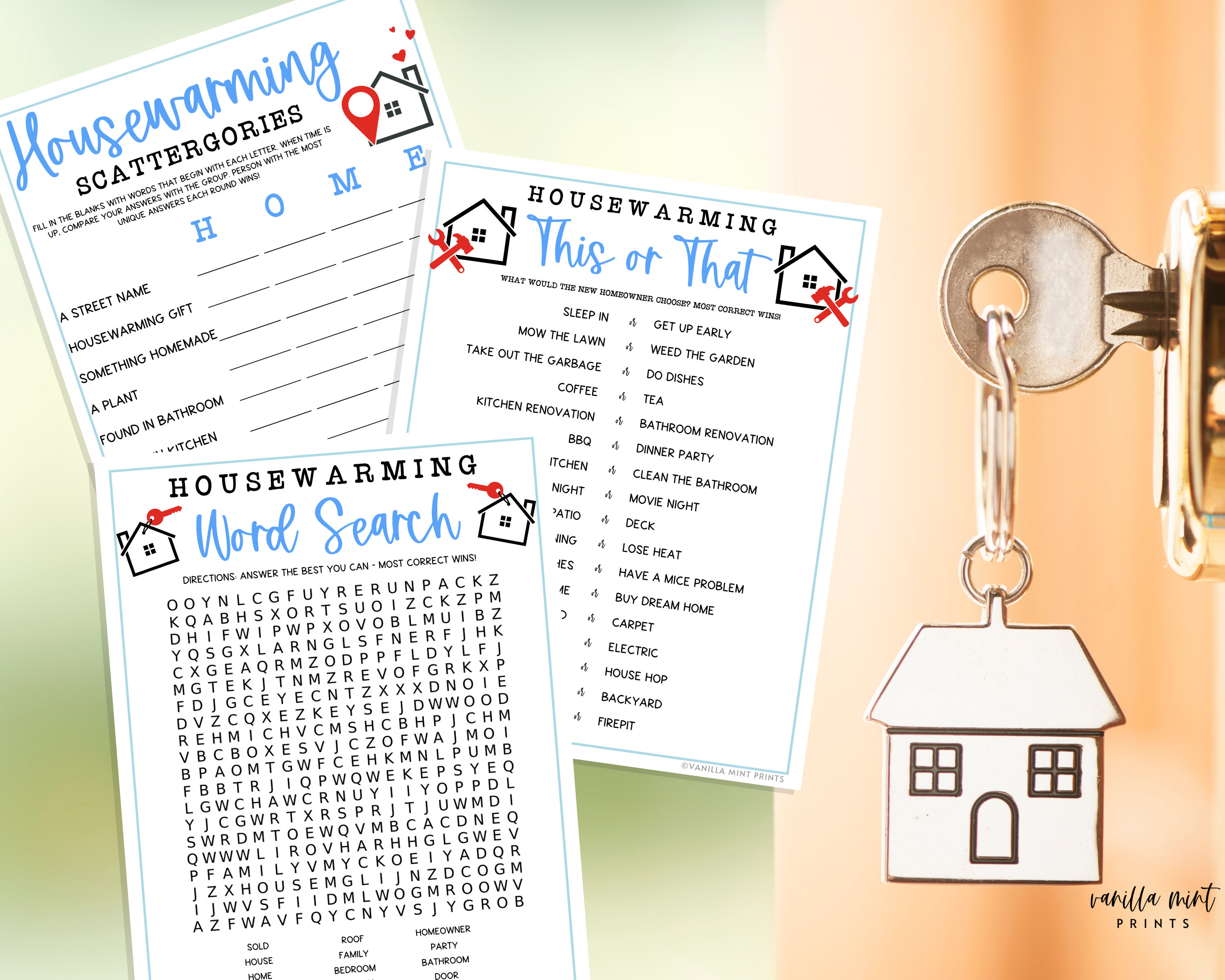 Housewarming Party Games | 10 Game BUNDLE | Fun Housewarming Party ...