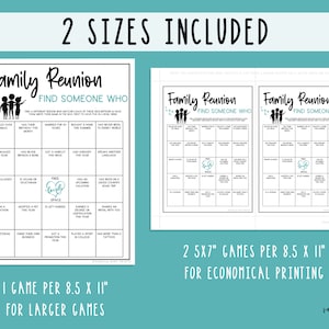 Family Reunion Find Someone Who Party Games | Family Gathering Activity ...